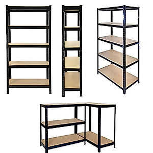 5 Tiers Heavy Duty Shelving Racking Rack Metal Boltless Freestand Garage Shelf Storage 180cm x 90cm x 40cm