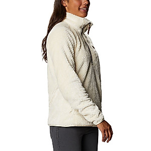 Columbia Women's Fire Side Sherpa 1/4 Zip, Chalk, Large