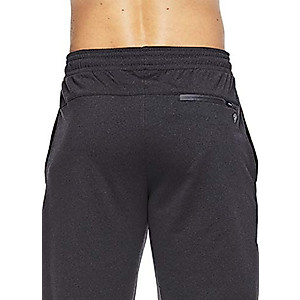 Gaiam Men's Restorative Fleece Yoga Pants - Performance Running & Workout Sweatpants - Black Heather Restorative, Small