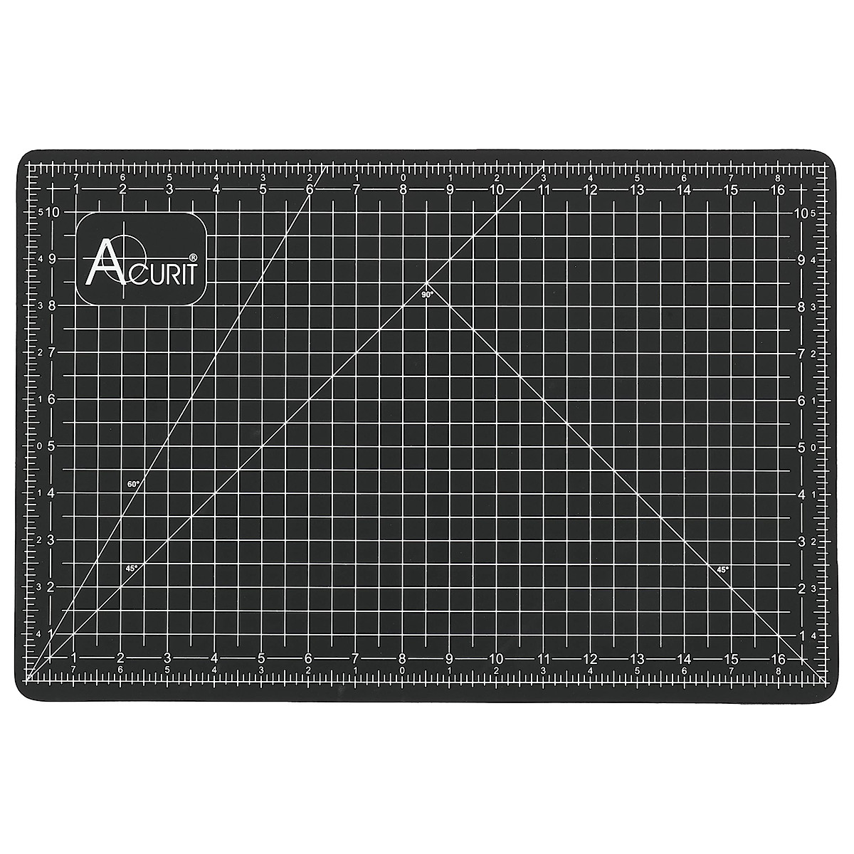 Acurit Self-Healing Cutting Mats - Self-Healing Craft Mats for Cutting, Measurements, Studios, Design, & More! - [Black - 18x24"]