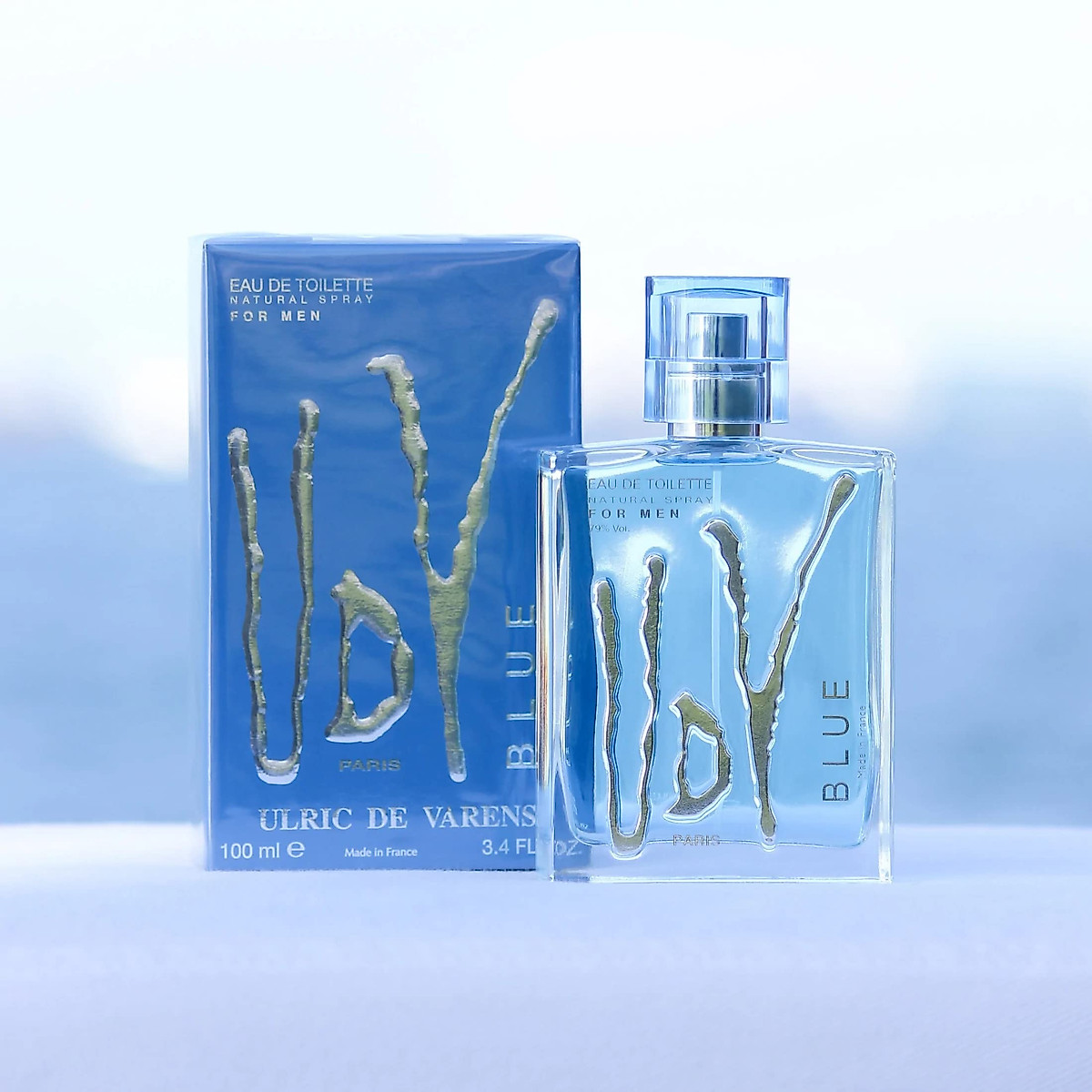 Udv Blue By Ulric De Varens For Men Eau De Toilette Spray, 3.4-Ounces