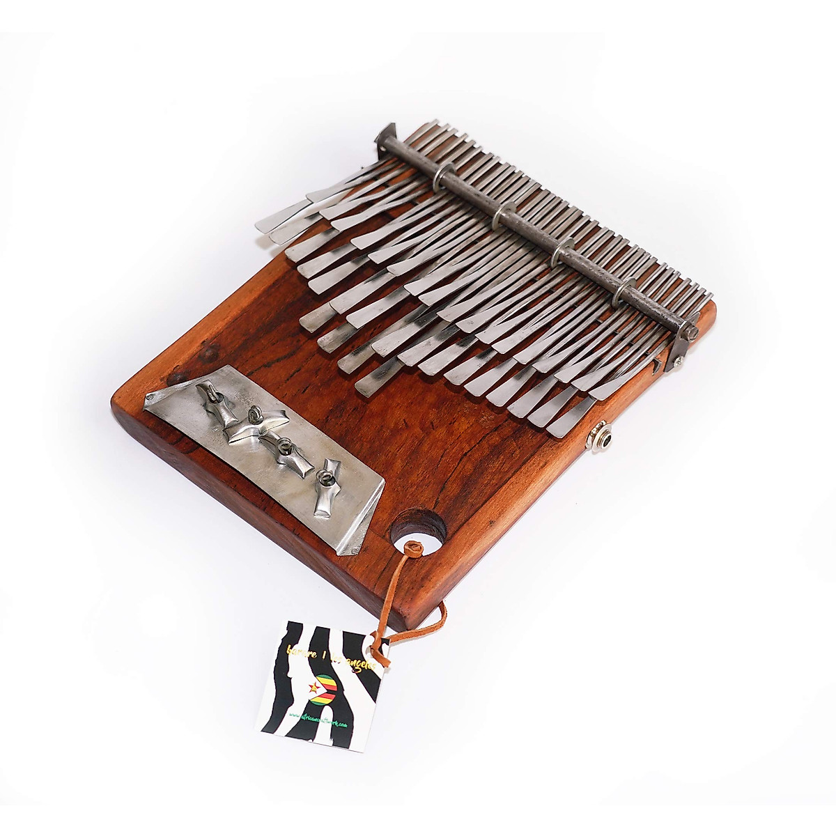37 Key Shona Njari ELECTRIC Mbira - Triple Sensor Pickup - Finger Piano Kalimba Handmade in Zimbabwe