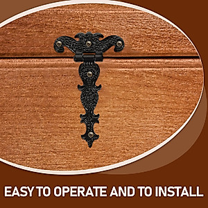 2pcs T-Shaped Door Hinge Hinges Outdoor Gate Hinges for Wooden Fences Heavy Duty Black Hinges Gate Hardware for Wooden Fences Heavy Duty Fence Gate Kit Barn Door Hinges