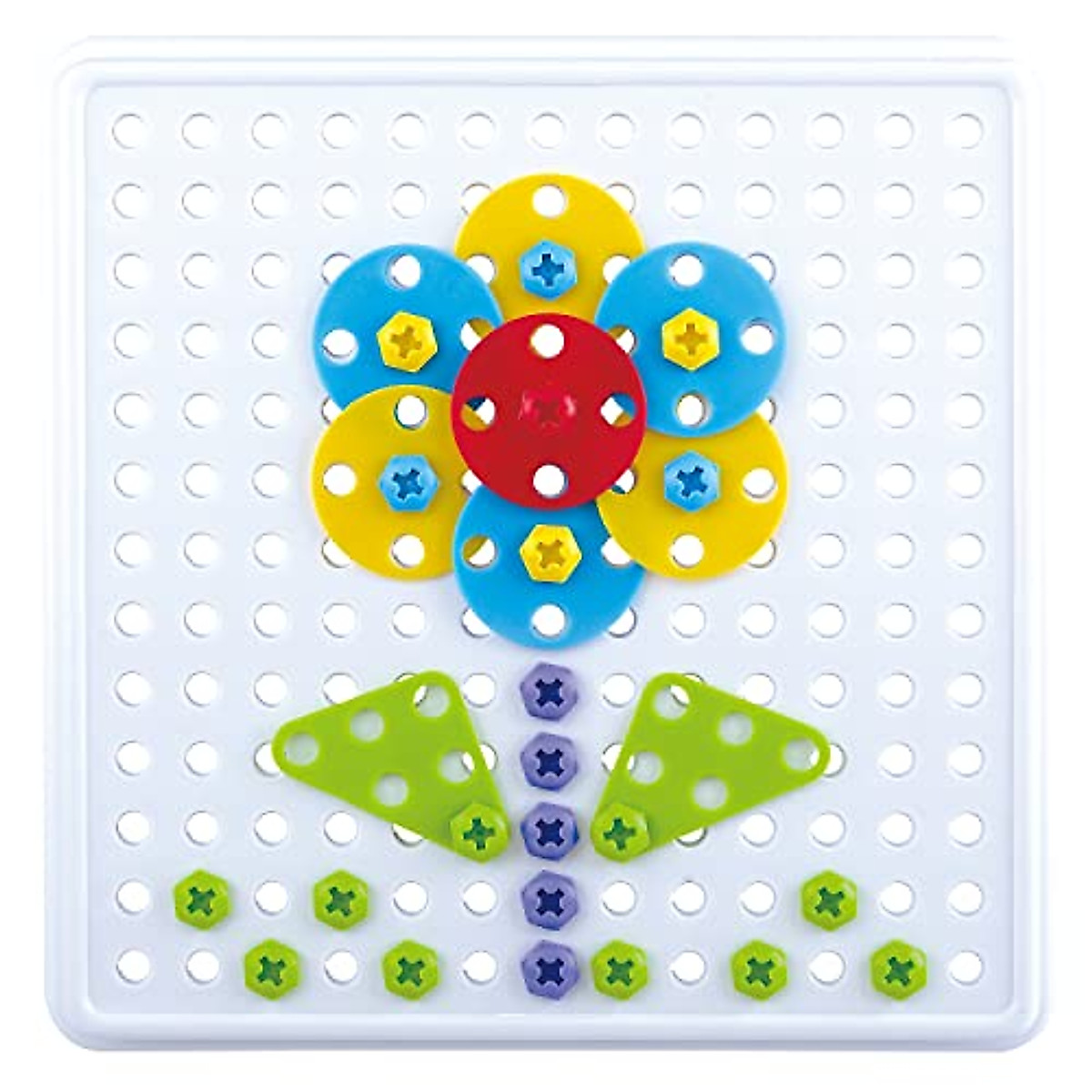 Kidoozie Create & Construct Building Kit, S.T.E.A.M Mosaic Art Activity for Children Ages 3+