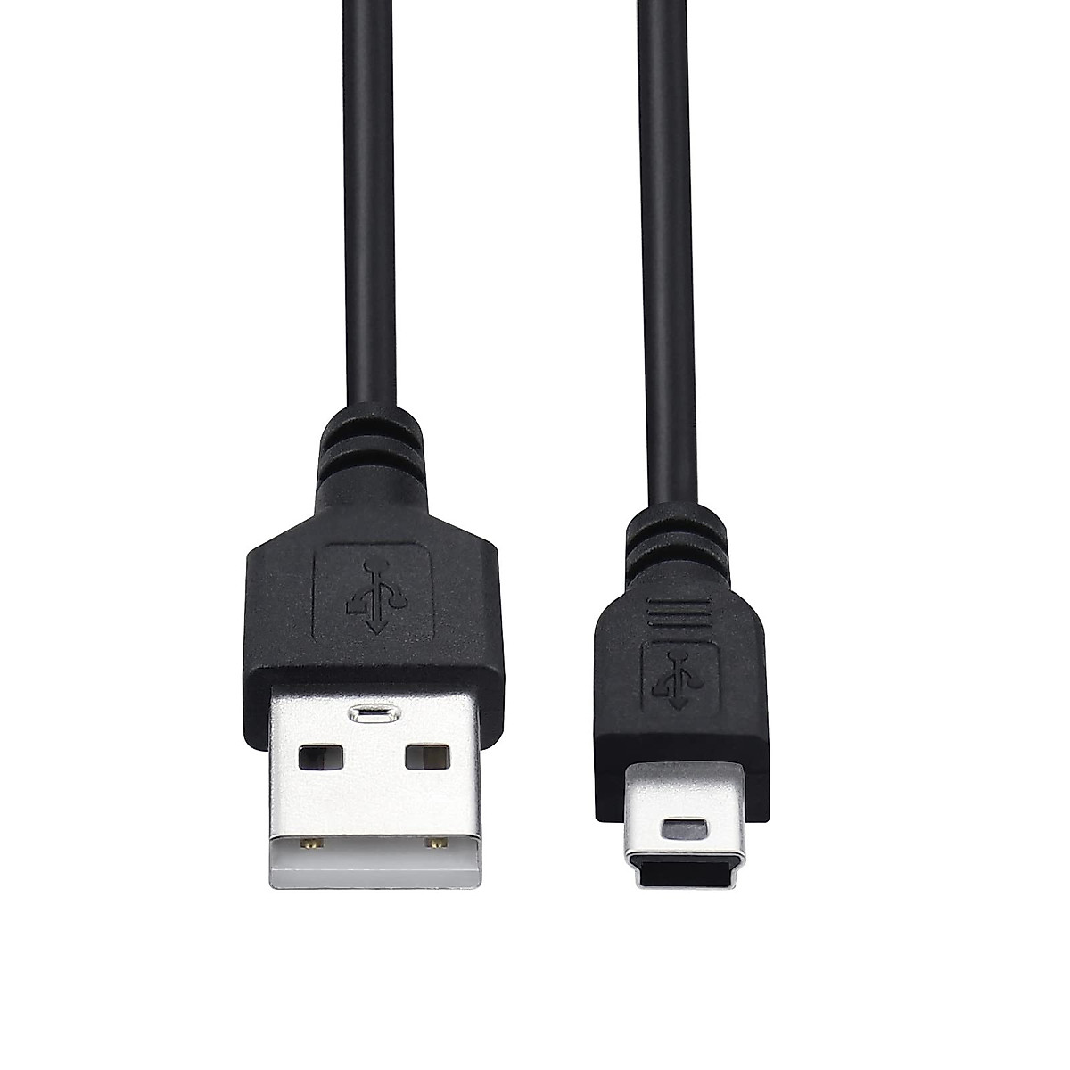 Smays Mini USB Cable 3ft 10-Pack Bulk, Mini-B Charger Cord Black