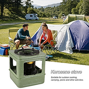 Portable Kerosene Stove - 8 Wicks Round Camping Picnic Burner - Backpacking Oil Stoves, Indoor Kerosene Stove Portable For Backpacking, Outdoor Ghores