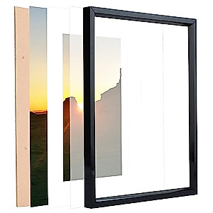 Aynoo 16x20 Poster Frame Black, Display Posters 16x20 Picture Frame Black, Display Pictures 11x14 Picture Frame,2Pack
