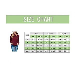 Padaleks Women's Long Sleeve Lapel Side Zip Up Sweatshirt Solid Stylish Loose Fit Casual Pullover Tops Blouses Wine