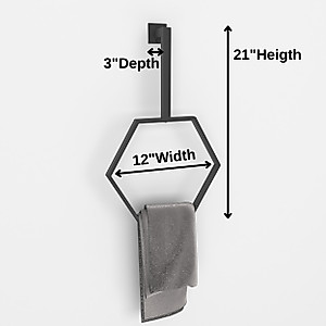 Unique Hexagonal Towel Rack Wall Mounted for Bathroom, Metal Hexagonal Towel Holder, Modern Hand Towel Ring, Elegant Bathroom Decor, Space-Saving Towel Hanger, Kitchen Towel Rack