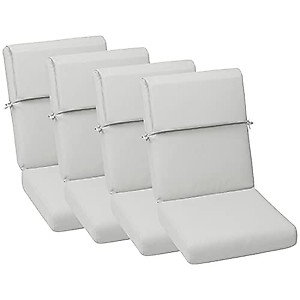 BPS Outdoor Chair Cushion 45''L x 21''W x 4.3''H Patio Furniture Seat Cushion Olifen Fabric Slipcover Sponge Foam - Set of 4