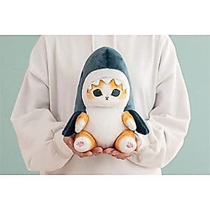 LKMYHY Cute Shark Cat Plush Toy Stuffed Animal Plushies Doll, 12'' Soft Kitten Pillow Christmas Birthday Gifts for Kids Boys Girls, Blue