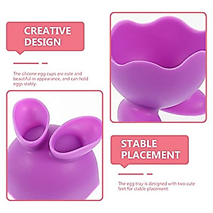BESTOYARD 12pcs Silicone egg tray makeup sponge drying stand sphere egg cups for display breakfast maker egg boiler molds cup easter egg cups egg topper poached eggs storage