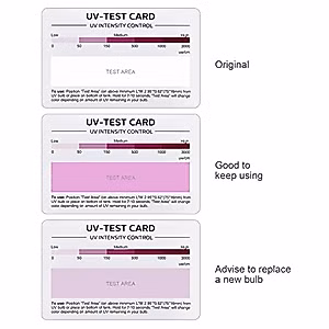 LIKZINWA UVB Sensor Card, 2-Pack Test Card of Reptile Lamp UV Sensor Reptile UVB Fluorescent Lamp