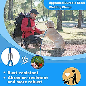 HaiYUAN Dog Tie Out Cable 10/15/20/25/30FT Dog Runner for Yard Steel Wire Dog Cable with Durable Superior Clips Purple Dog Chains for Outside Dog Lead for Large Dogs Up to 165 lbs