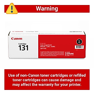 Canon Genuine Toner, Cartridge 131 Black (6272B001), 1 Pack, for Canon Color imageCLASS MF8280Cw, MF624Cw, MF628Cw, LBP7110Cw Laser Printer