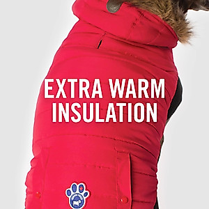 Canada Pooch | North Pole Parka (20 (19-21" back length), Red)