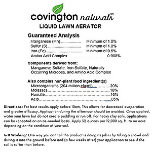 Liquid Aerator (32oz) - Liquid Lawn Aerator Loosens & Conditions Compacted Soil for Increased Nutrient Uptake - USA Made, Minerals, Nutrients, Humic Acids, & Microbes for Healthier Growth
