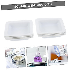 SOLUSTRE Lab Weighing Dishes Weighing Dish for Scale Biologically Inert Weighing Dishes 20pcs Square Weighing Boats Labs Weighing Dishes for Scale