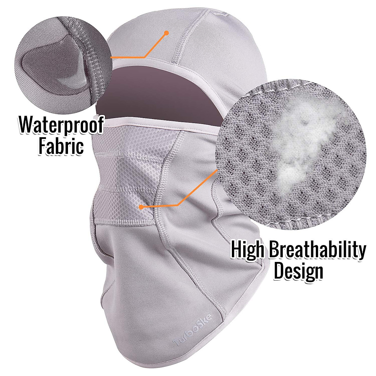 Ski Mask - Balaclava face Mask Wind Water Resistant for Cold Weather (Gray)