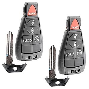 fits Chrysler Dodge Jeep Fobik Key Fob Keyless Entry Remote (M3N5WY783X, IYZ-C01C), Set of 2