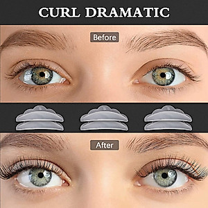 Libeauty Lash Lift Rods, Lash Lift Pads, 6 Pcs SSS Reusable Eyelash Perming Curler Shield Pads, with Premium PU Storage Case for Perfect Lash Lifting