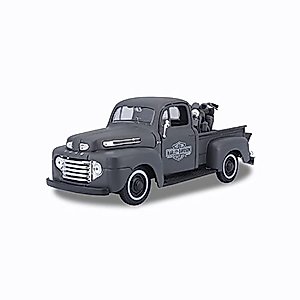 Maisto 1:24 Scale 1948 Ford F-1 Pickup and Harley Davidson 1942 WLA Flathead Diecast Vehicles