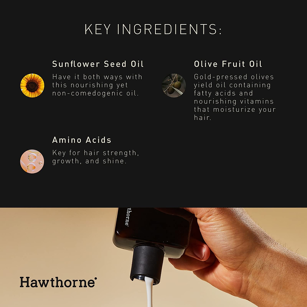 Hawthorne Men's Natural Lightweight Moisturizing Conditioner | Sulfate Free | 8 FL OZ