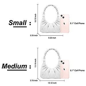 PS PETITE SIMONE Small White Purse Sofii Shoulder Bag Mini Black Clutch Purses for Women Trendy Handbag Beige Purse