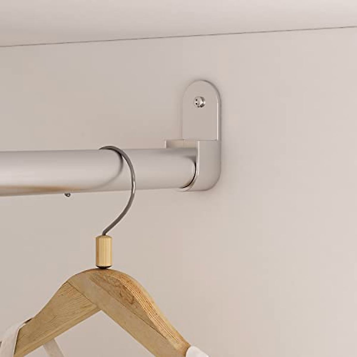 AIEGLE 2 Doors Wardrobe Armoire with Drawer, Freestanding Armoire Wardrobe Closet with Hanging Rod, Bedroom Wood Clothes Storage Cabinet Organizer in White (31.5" W x 18.9" D x 66.9" H)