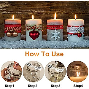 100pcs ECO Wicks for Soy Candles, 6 inch Pre-Waxed Candle Wick for Candle Making,Thick Candle Wick with Base