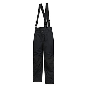 Mountain Warehouse Raptor Kids Snow Pants -Boys & Girls Winter Skiing Black 5-6 Years