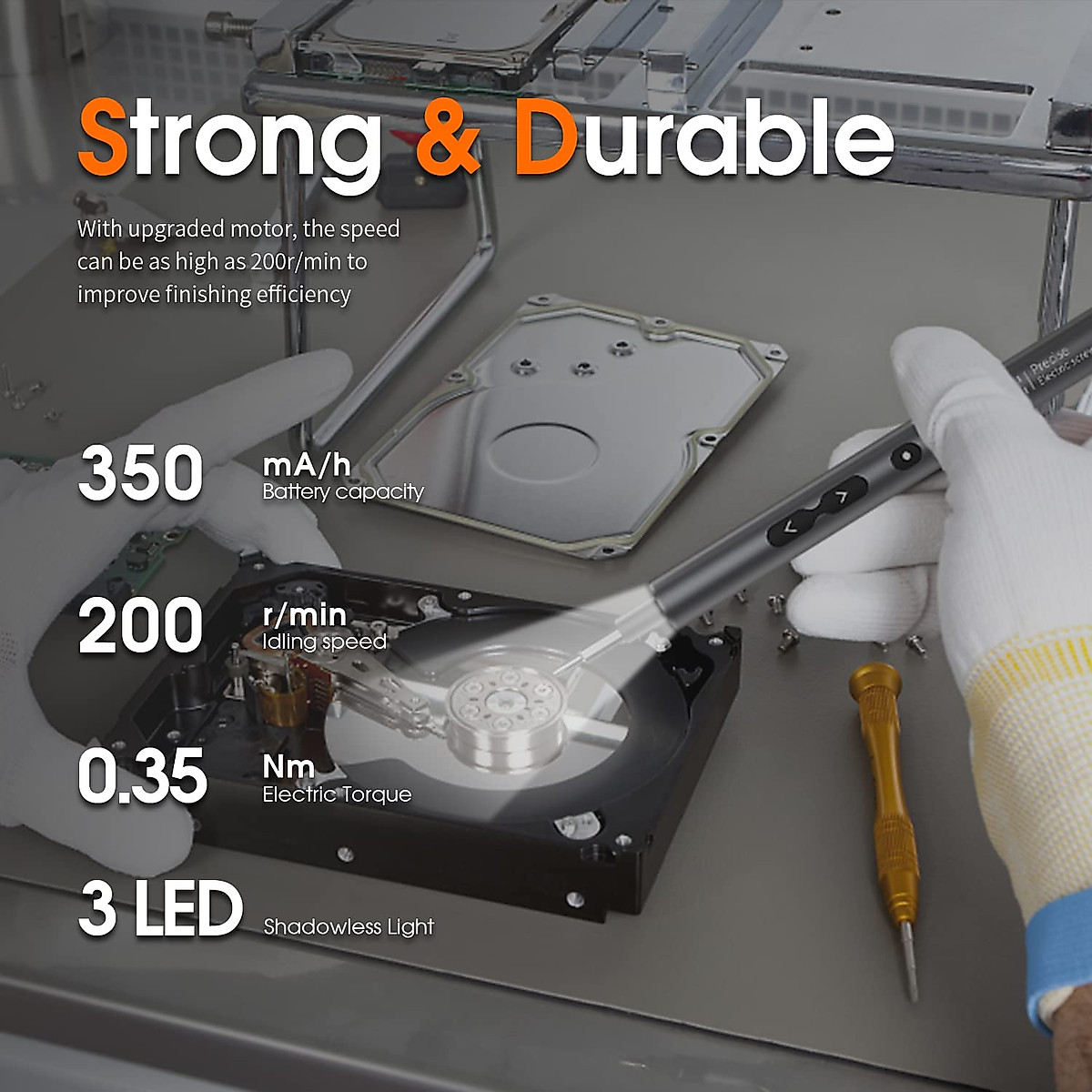 51 in 1 Electric Screwdriver Set, UF-TOOLS Portable Mini Rechargeable Cordless Precision Screwdriver with Battery & LED Light, Magnetic Driver Bits Set, Professional Repair Tool Kit for Electronics