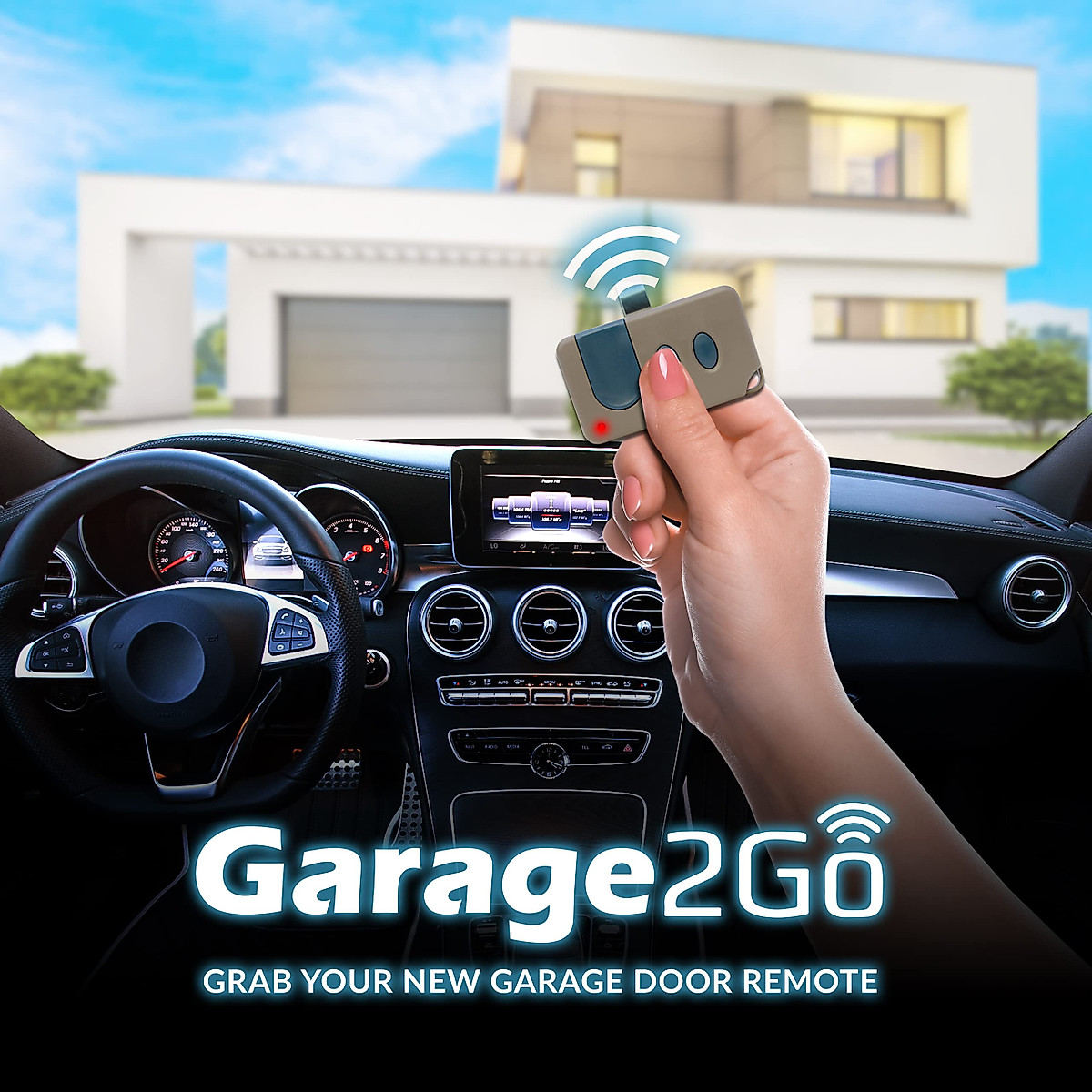 Garage2Go Garage Door Remote Replacement for Sears Craftsman (139.53681) 971LM (Red Learn Button) (2 Pack)