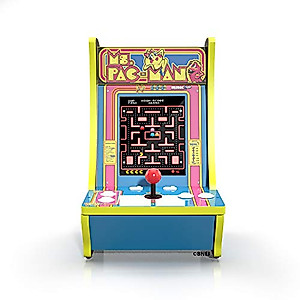 Ms Pacman Arcade 1 Counter-Cade Top Real Feel Arcade Controls! 15.75" High Includes Power Adapter, Instructions, and Ms. Pac-Man 1 Up Arcade