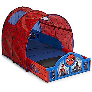 Marvel Spider-Man Sleep and Play Toddler Bed with Tent by Delta Children