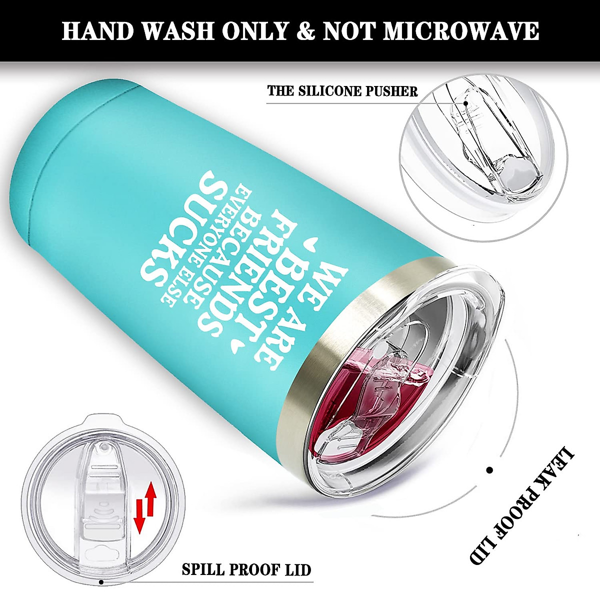 Fufendio Gifts for Women Friends - Best Friend Birthday Gifts for Women - Friendship Gifts, Valentines Day Gifts for Friend Female - Insulated Coffee Mug Tumbler Cup