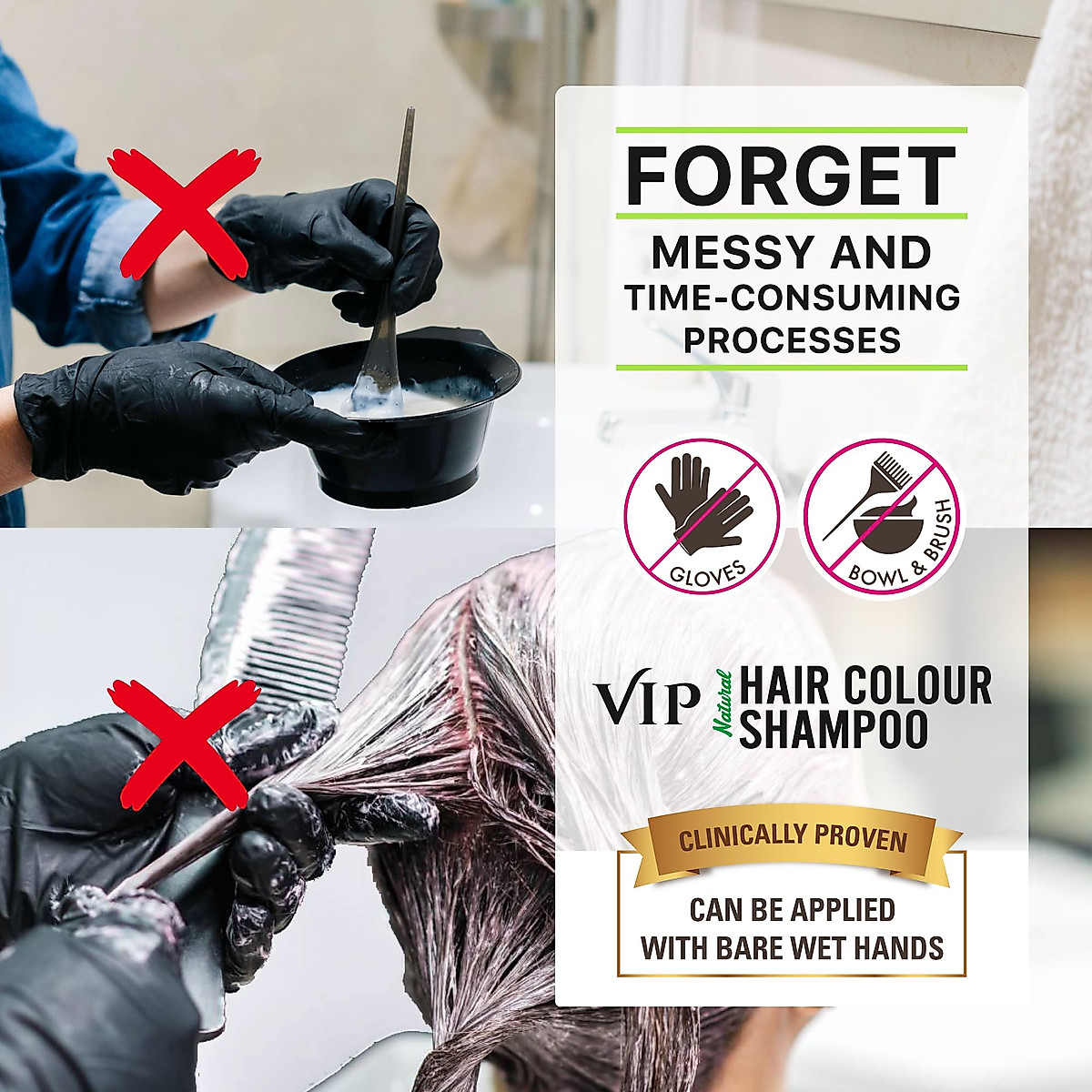VIP Hair Color Shampoo, 400ml