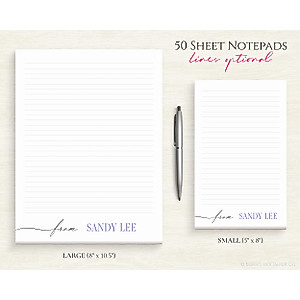 Stylish From Note Style Personalized Notepad - Custom Desk Pad - Writing Paper - To Do List Notepad