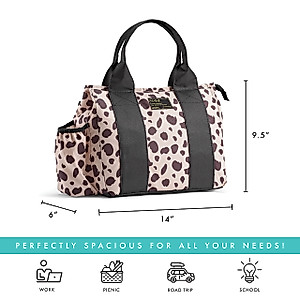 Fit+Fresh Sanibel Adult Insulated Lunch Bag women love as Lunchbox, Lunch Tote - Cute Small Lunch Box For Women, Lunch box men, lunch bags women, insulated lunch box, lunch boxes, adult lunch, Cheetah