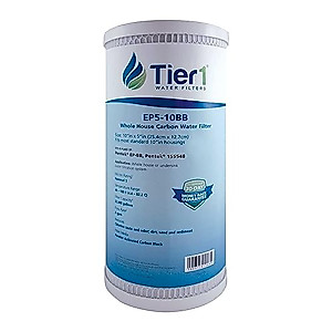 Tier1 5 Micron 10 Inch x 4.5 Inch | Whole House Carbon Block Water Filter Replacement Cartridge | Compatible with Pentek EP-BB, EP5-BB, 155548-43, CG5-104, EV910805, Home Water Filter