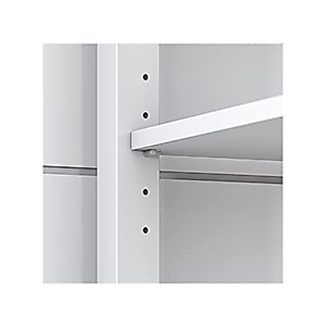 Bush Mayfield 60W L Shaped Computer Desk in Shiplap Gray/White - Engineered Wood