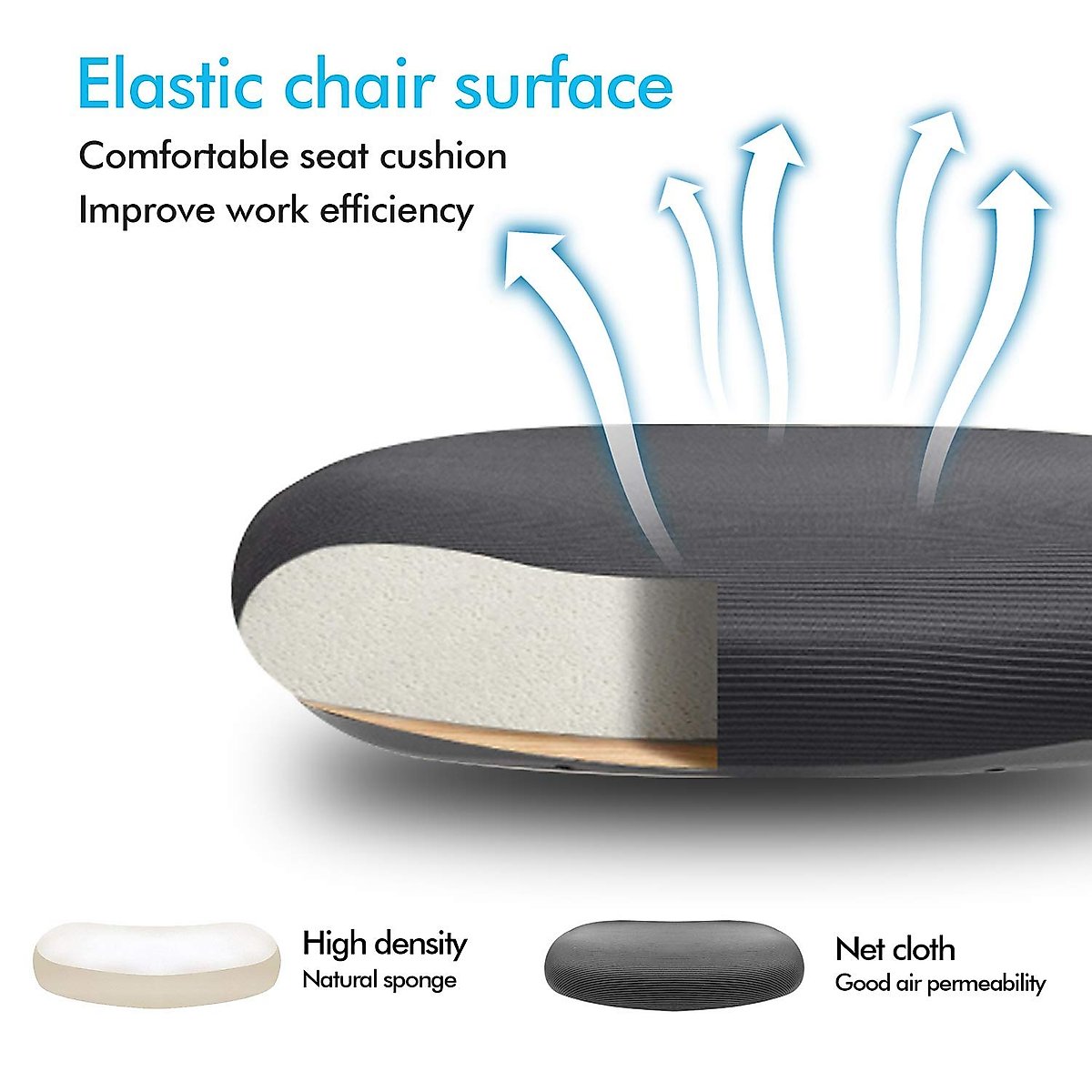 FelixKing Office Chair, Ergonomic Desk Chair with Adjustable Height, Swivel Computer Mesh Chair with Lumbar Support and Flip-up Arms, Backrest with Breathable Mesh (Black)