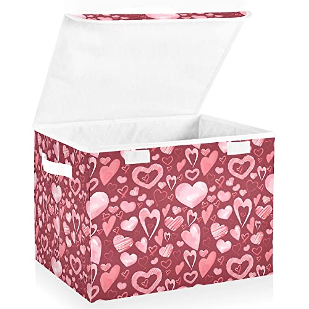Valentine's Day Storage Bins with Lids Collapsible Storage Box Basket with Lid Closet Organizer Containers Storage Bins for Clothes for Shelf Baskets Kids Room Baby Room