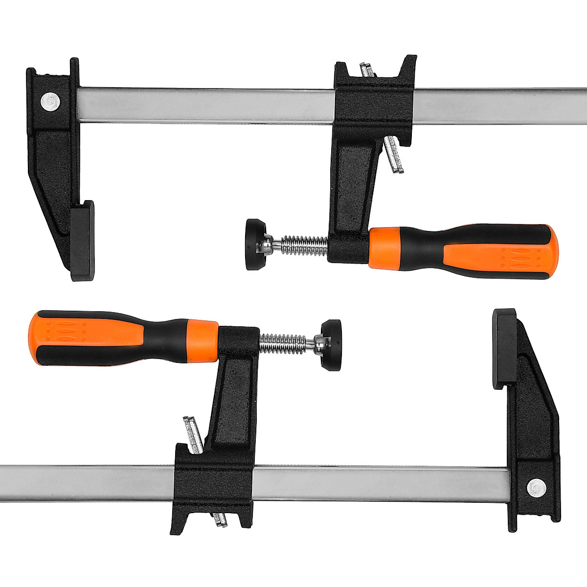 WEN 10236F2 Quick-Adjust 36-Inch Steel Bar Clamps with 2.5-Inch Throat and Micro-Adjustment Handle, Two Pack & Can-Do Clamp