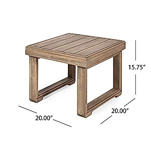 Christopher Knight Home Nicholas Outdoor Acacia Wood Side Table, Brown