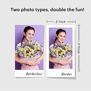 KODAK Mini 2 Retro 4PASS Portable Photo Printer (2.1x3.4 inches) Initial 8 Sheets + 60 Sheets + Gift Bundle, Black