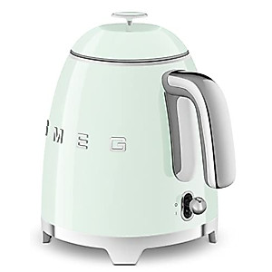 SMEG Mini 50's Retro Style 3 Cup Electric Kettle with Double Wall Anti Slip Base and Water Level Indicator (Pastel Green)