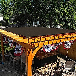 Windscreen4less Fence Privacy Screen 6' x 18', Brown, Heavy Duty Privacy Fencing, Commercial Grade 180 GSM, 95% Privacy Blockage, Mesh Fabric with Brass Gromment - Customized