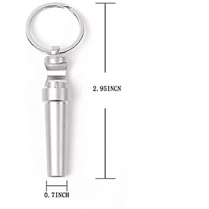Mini Key Ring Wine Opener, Ultimate Keychain Corkscrew Tool, Emergency Travel Cork Wine Opener (Silver)