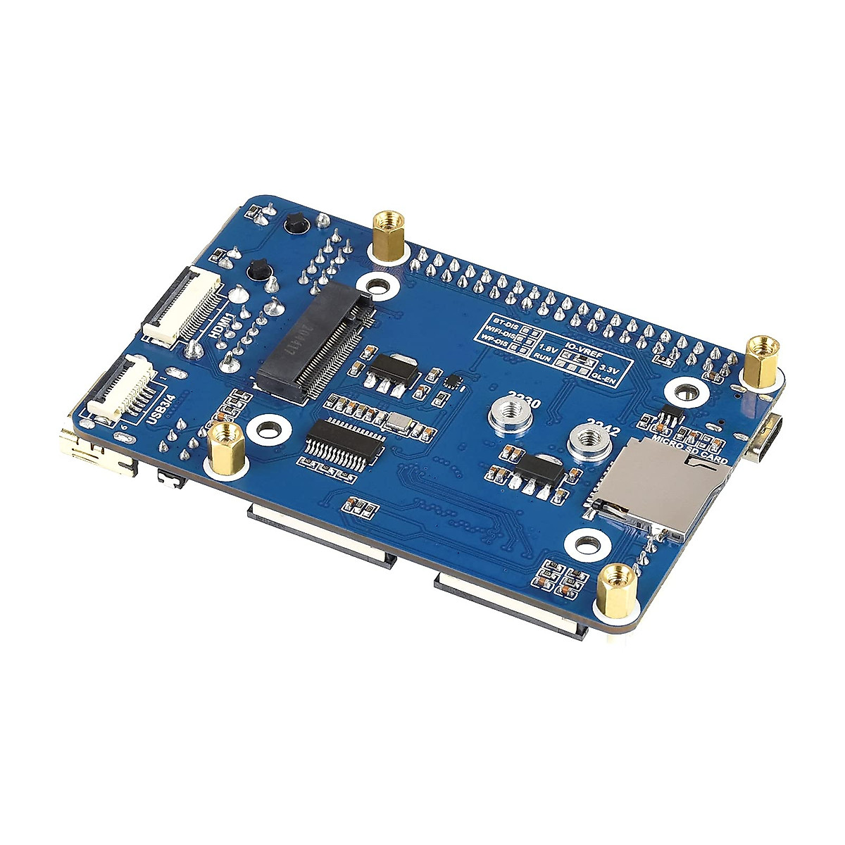 for Raspberry Pi Compute Module 4 IO Board,Mini Base Board (A) Lite Version with Standard CM4 Socket and Color-Coded Raspberry Pi 40PIN GPIO Header Onboard CSI/DSI/FAN/HDMI/USB/RJ45 Connectors